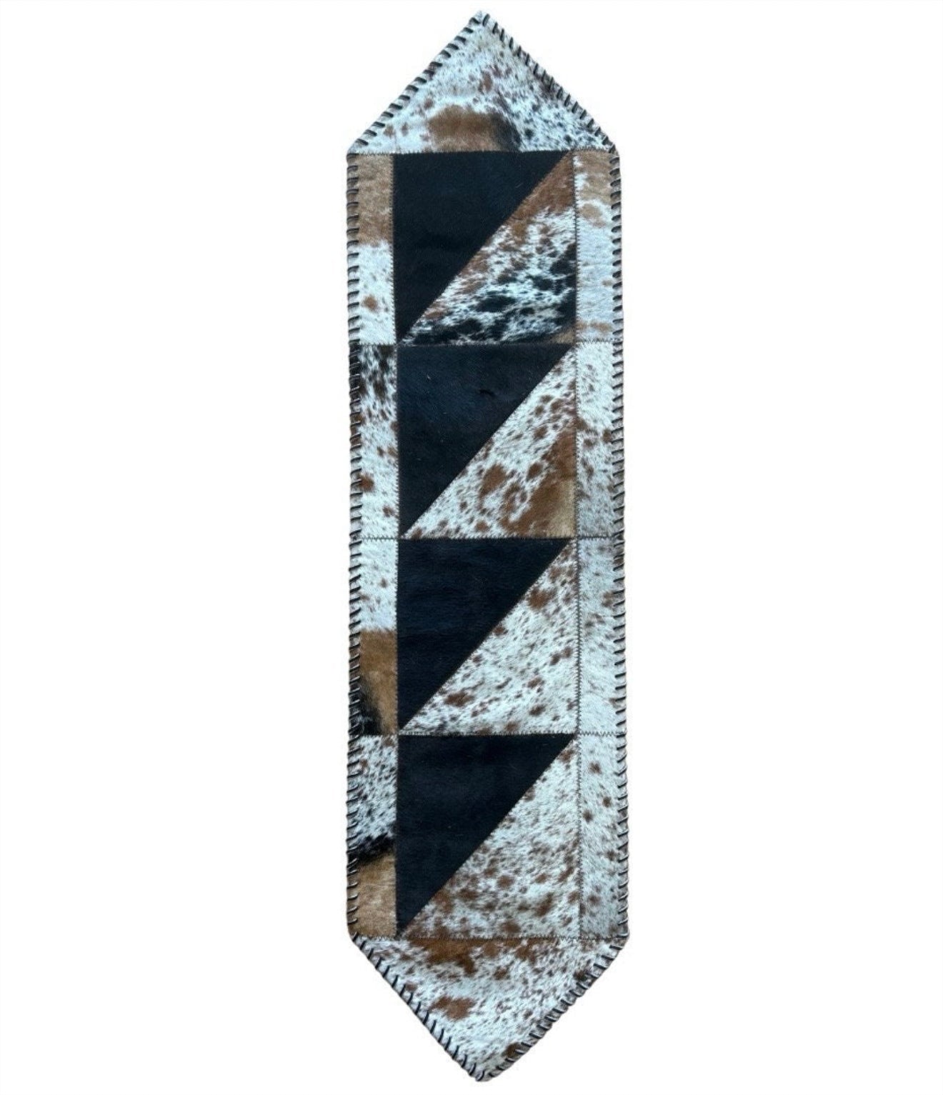 Cowhide Table Runners with Leather Lace - Tricolor – Hides & Leathers