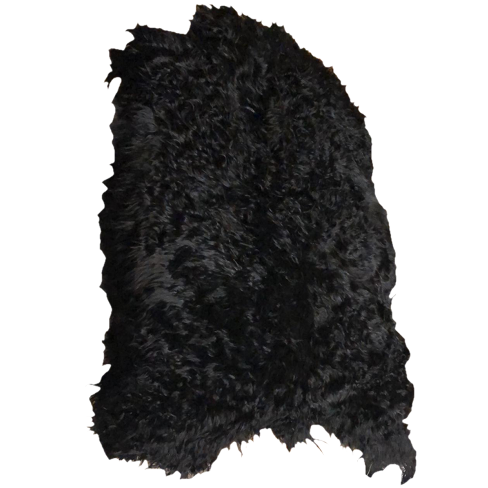Angora Goat Hide - Black – Hides & Leathers